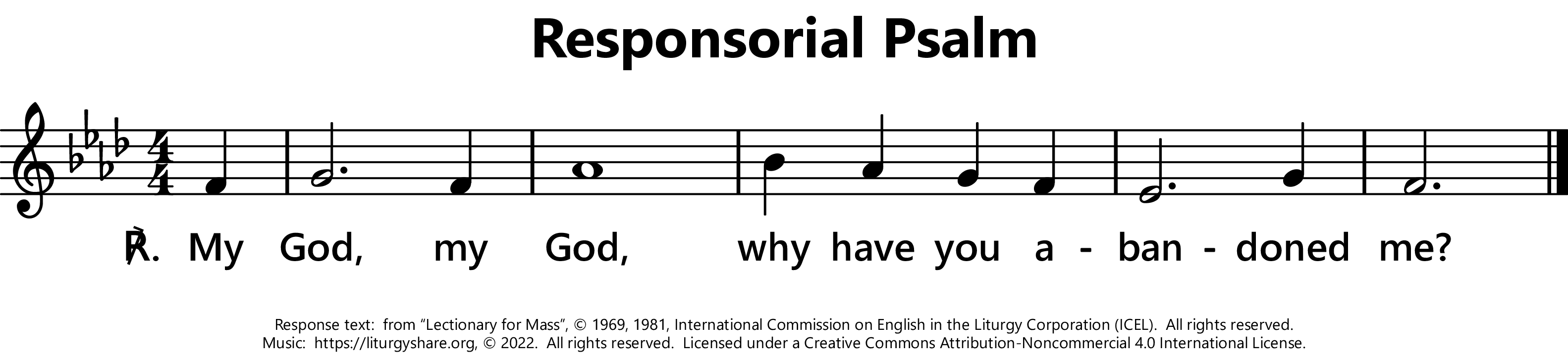 Palm Sunday of the Passion of the Lord: Responsorial Psalm